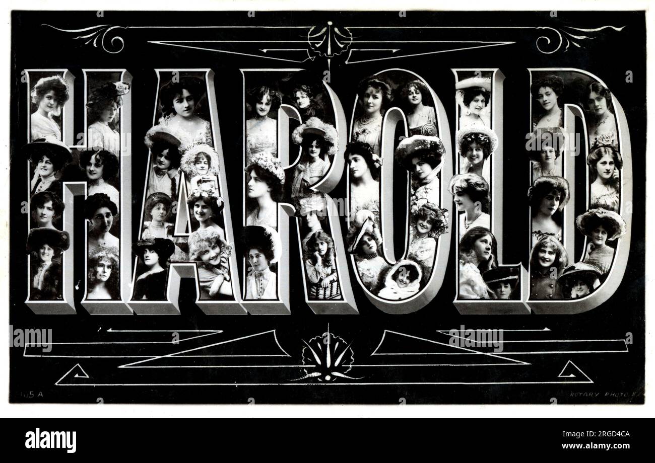 Large Letter Name card - 'Harold' Stock Photo - Alamy