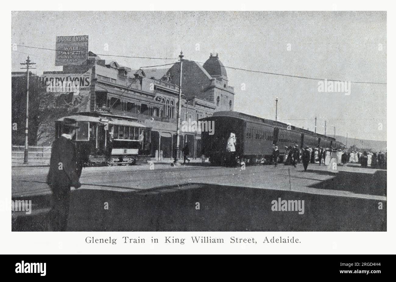 Adelaide, Australia - Glenelg Train in King William Street Stock Photo ...