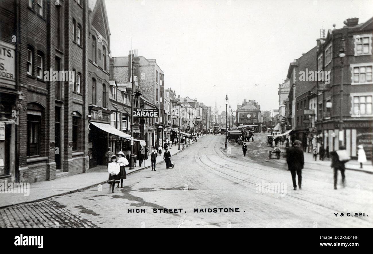 The High Street, Maidstone, Kent Stock Photo - Alamy