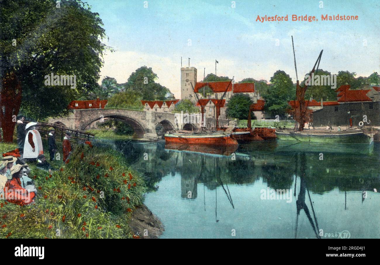 The Bridge over the River Medway at Aylesford, Kent Stock Photo - Alamy