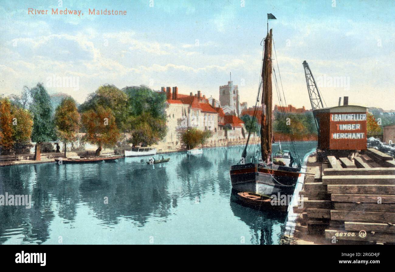 The River Medway at Maidstone, Kent Stock Photo - Alamy
