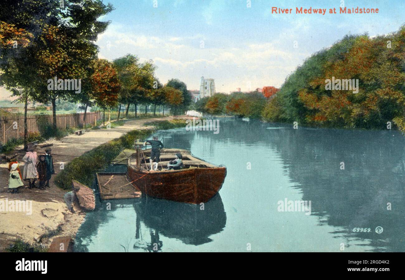 The River Medway at Maidstone, Kent Stock Photo - Alamy