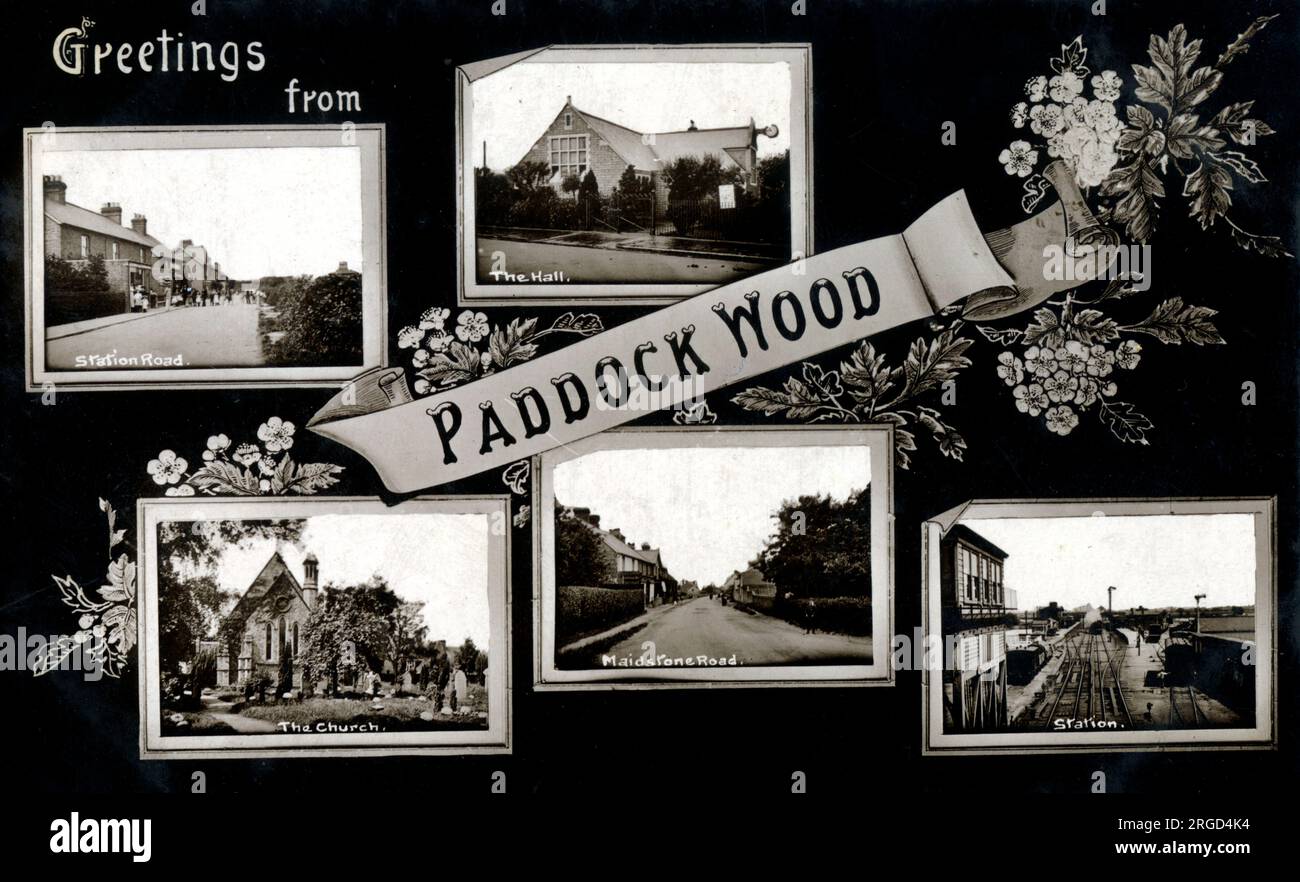 Paddock Wood, Kent - Local views, including Station Road, The Hall, The ...