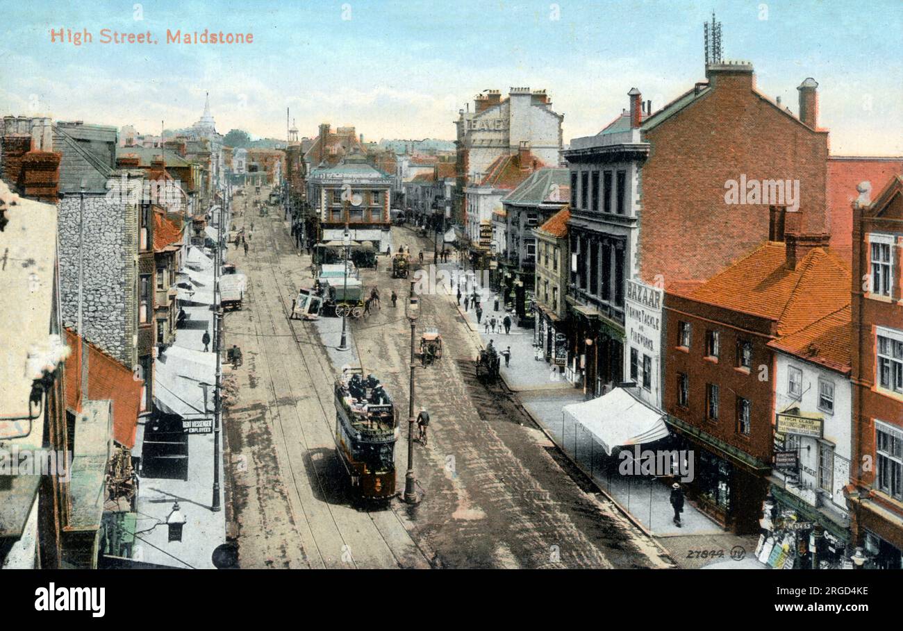 The High Street, Maidstone, Kent Stock Photo - Alamy