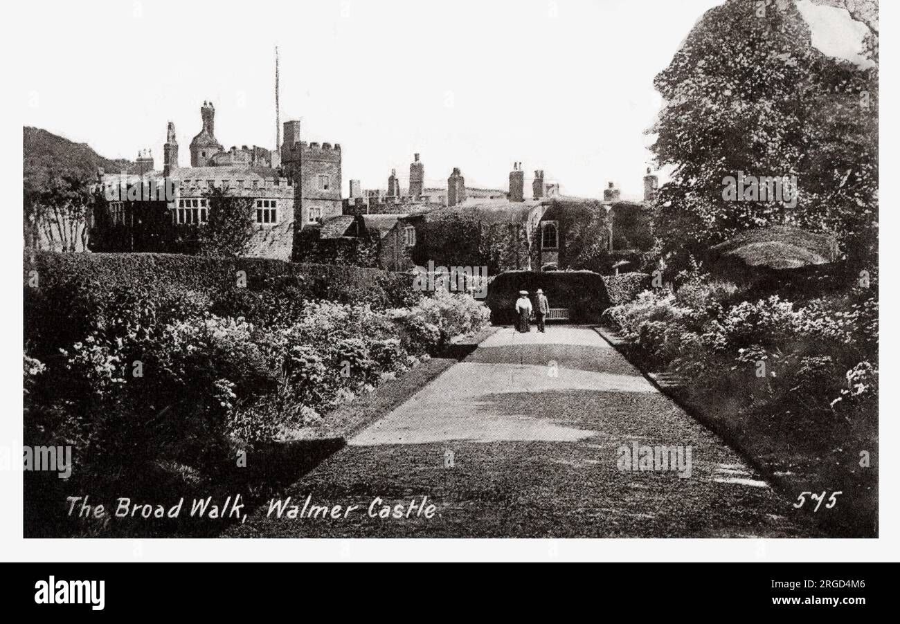 Walmer, Kent - Walmer Castle - Exterior View of The Broad Walk in the ...