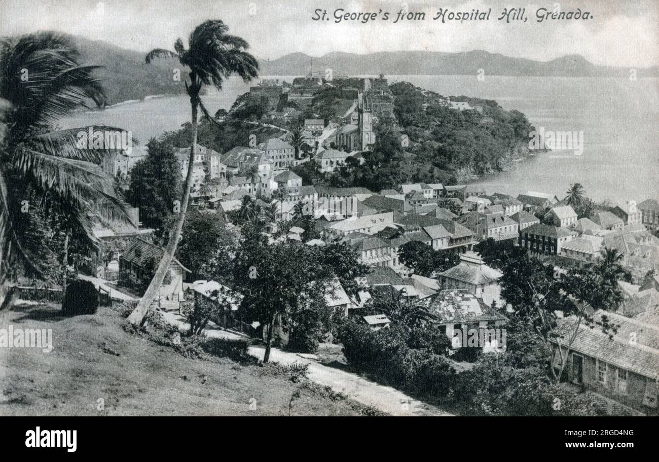 A superb photographic postcard view of St. George's taken from Hospital ...