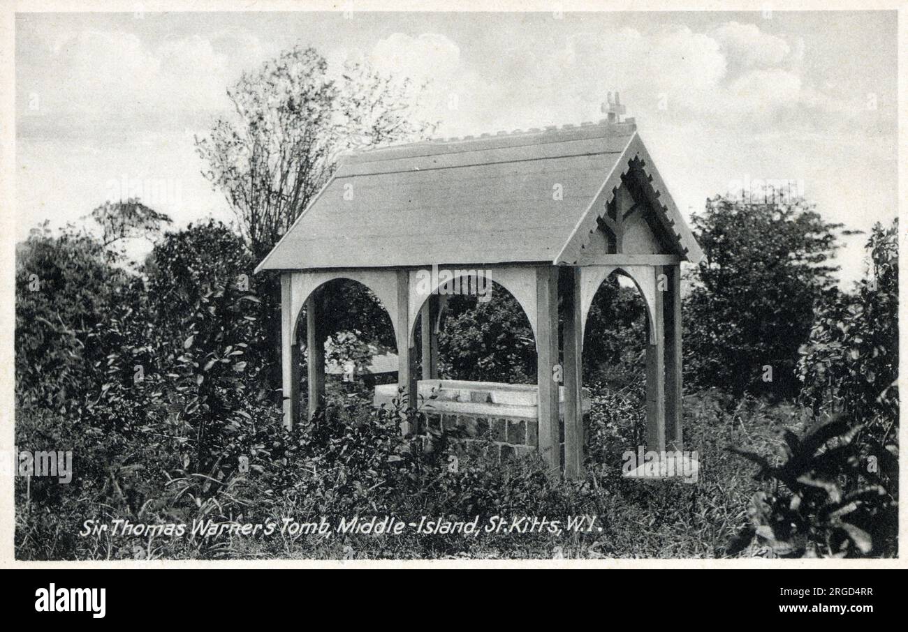 Captain Sir Thomas Warner's Tomb, Middle Island, St. Kitts, West Indies ...