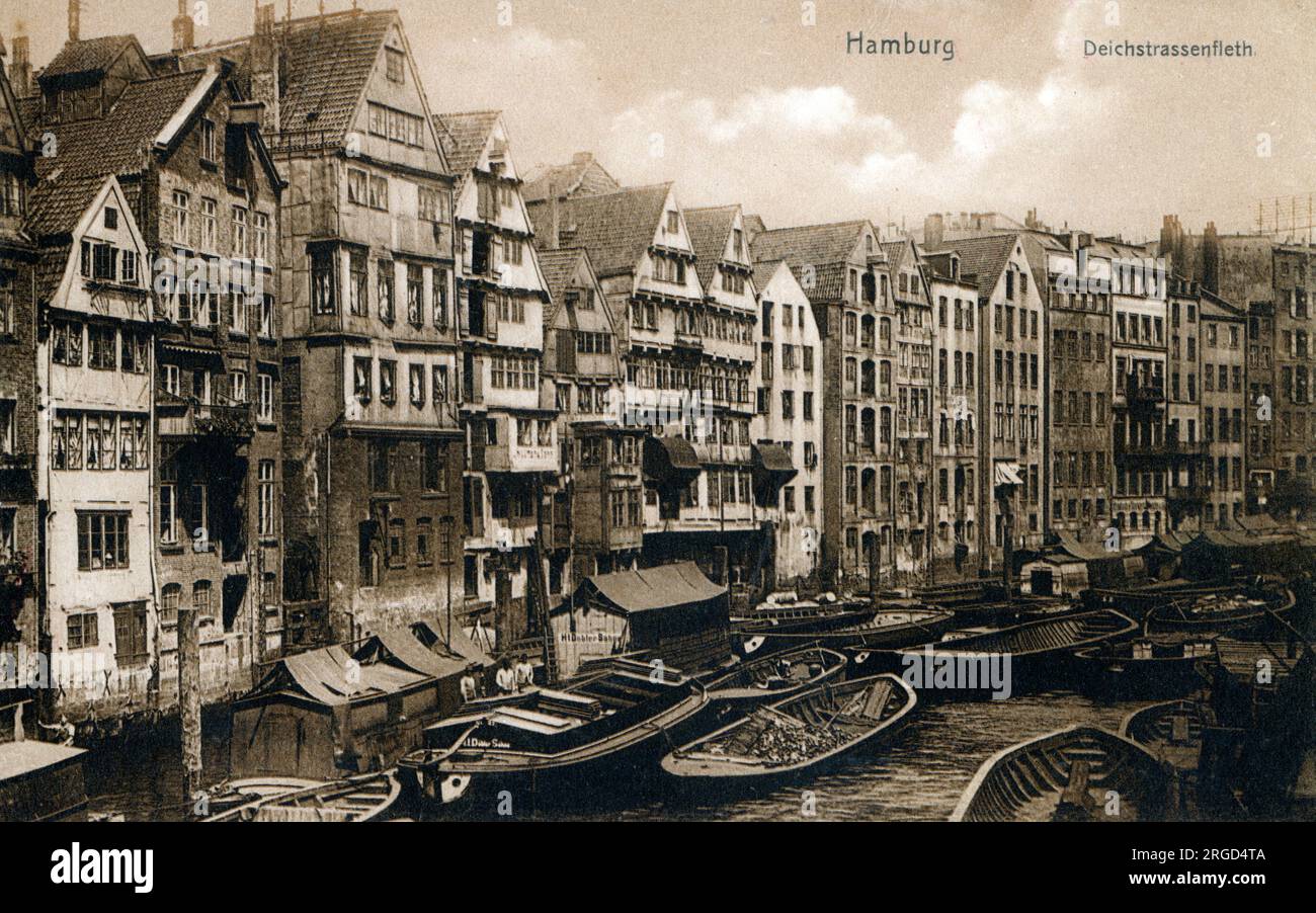 Hamburg, Germany - Deichstrasse - a historic residential area dates ...
