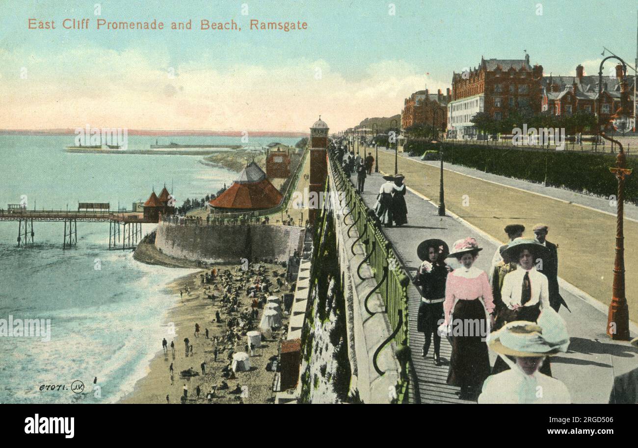 East Cliff Promenade and Beach, Ramsgate, Kent Stock Photo - Alamy