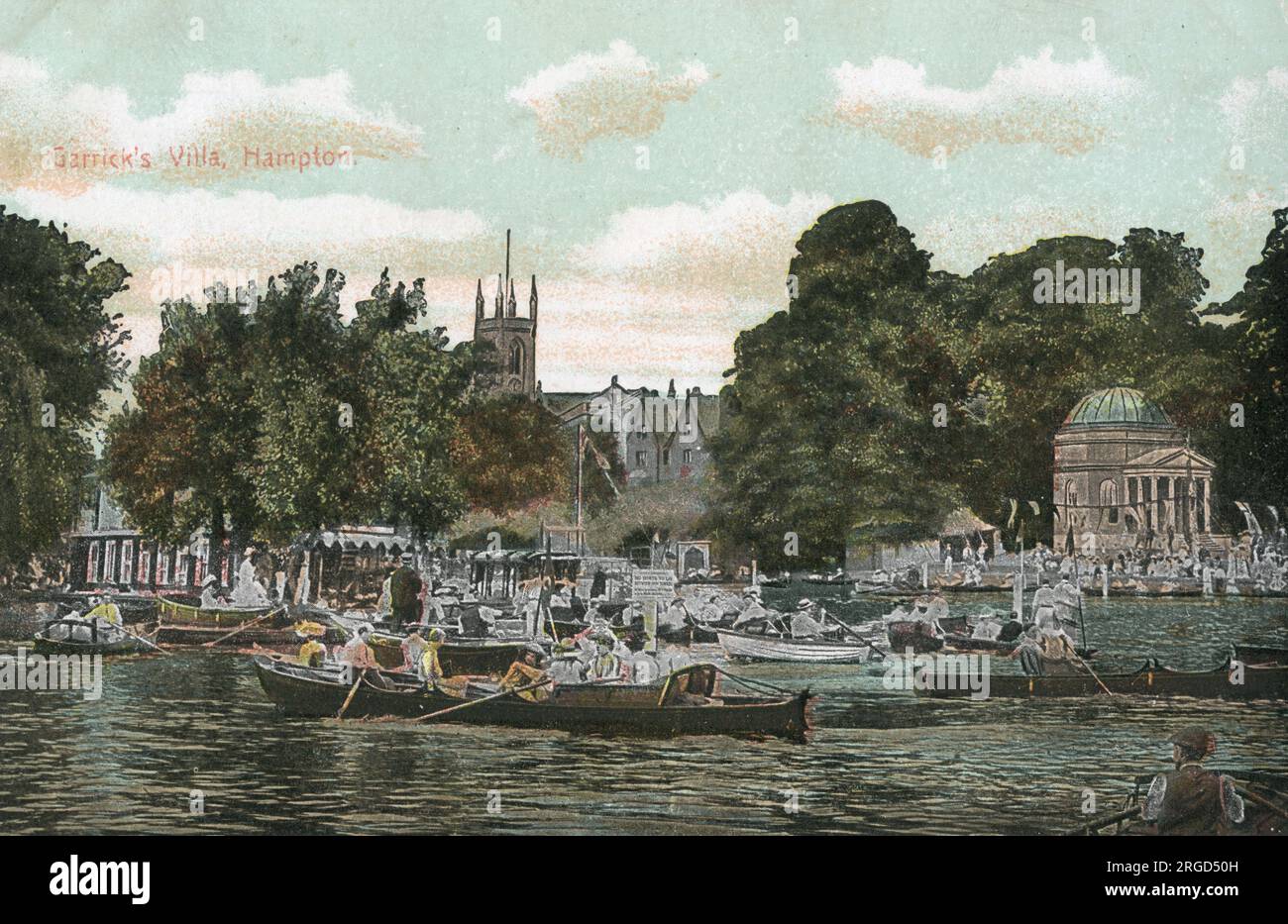 David Garrick's Villa on the River Thames at Hampton Stock Photo - Alamy