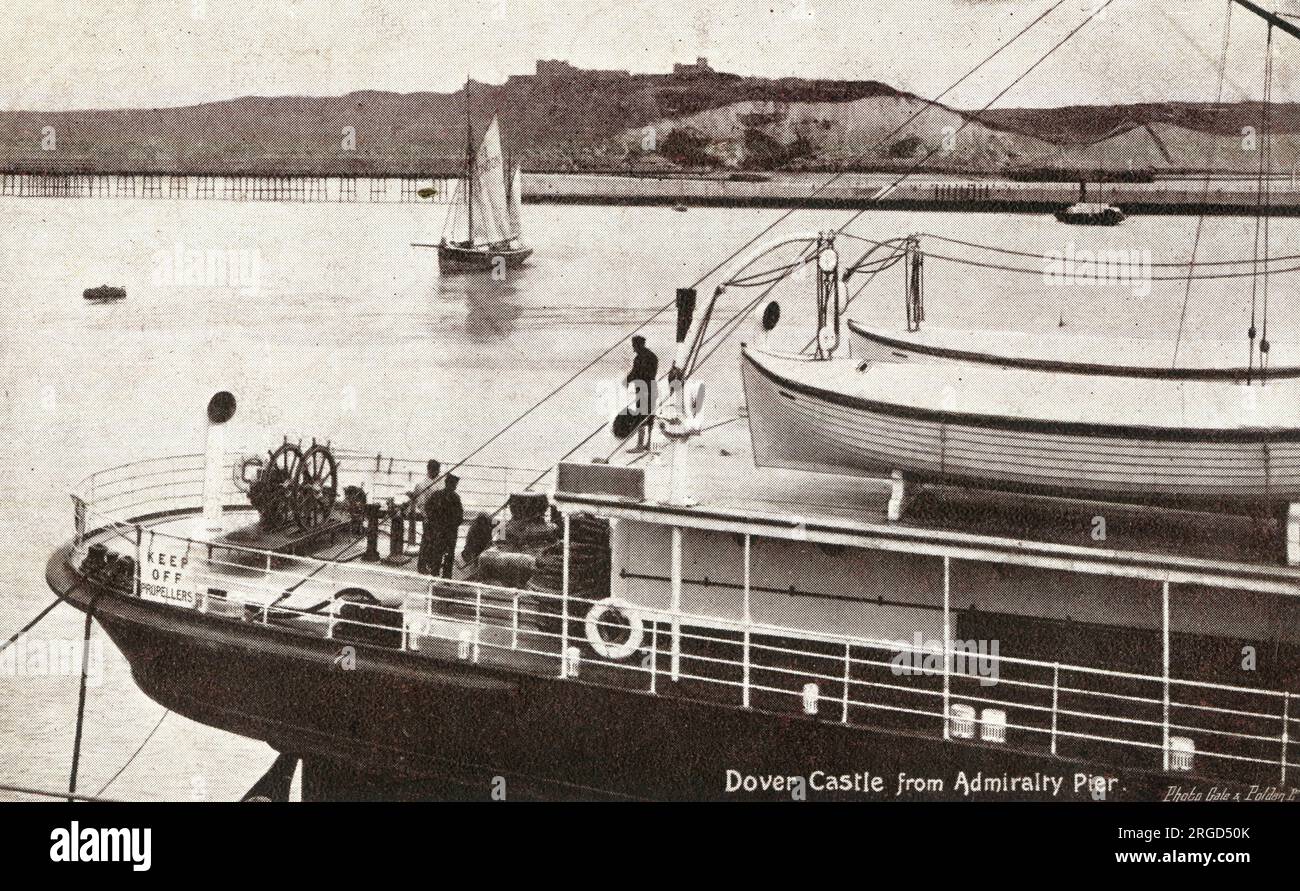 Dover Castle from Admiralty Pier, Kent Stock Photo - Alamy
