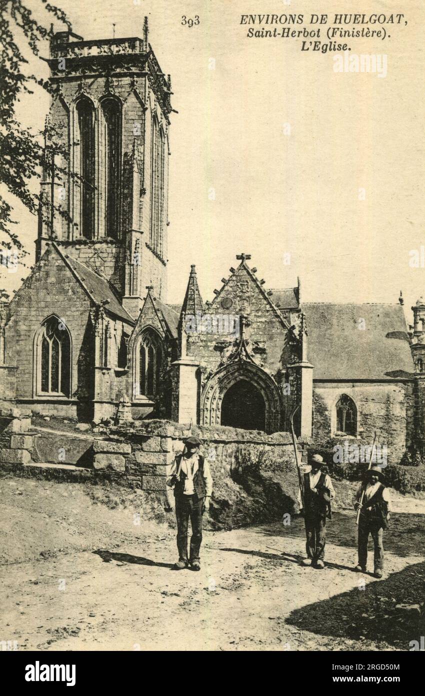 Church of Saint Herbot, Environs de Huelgoat, Finistere, Brittany ...