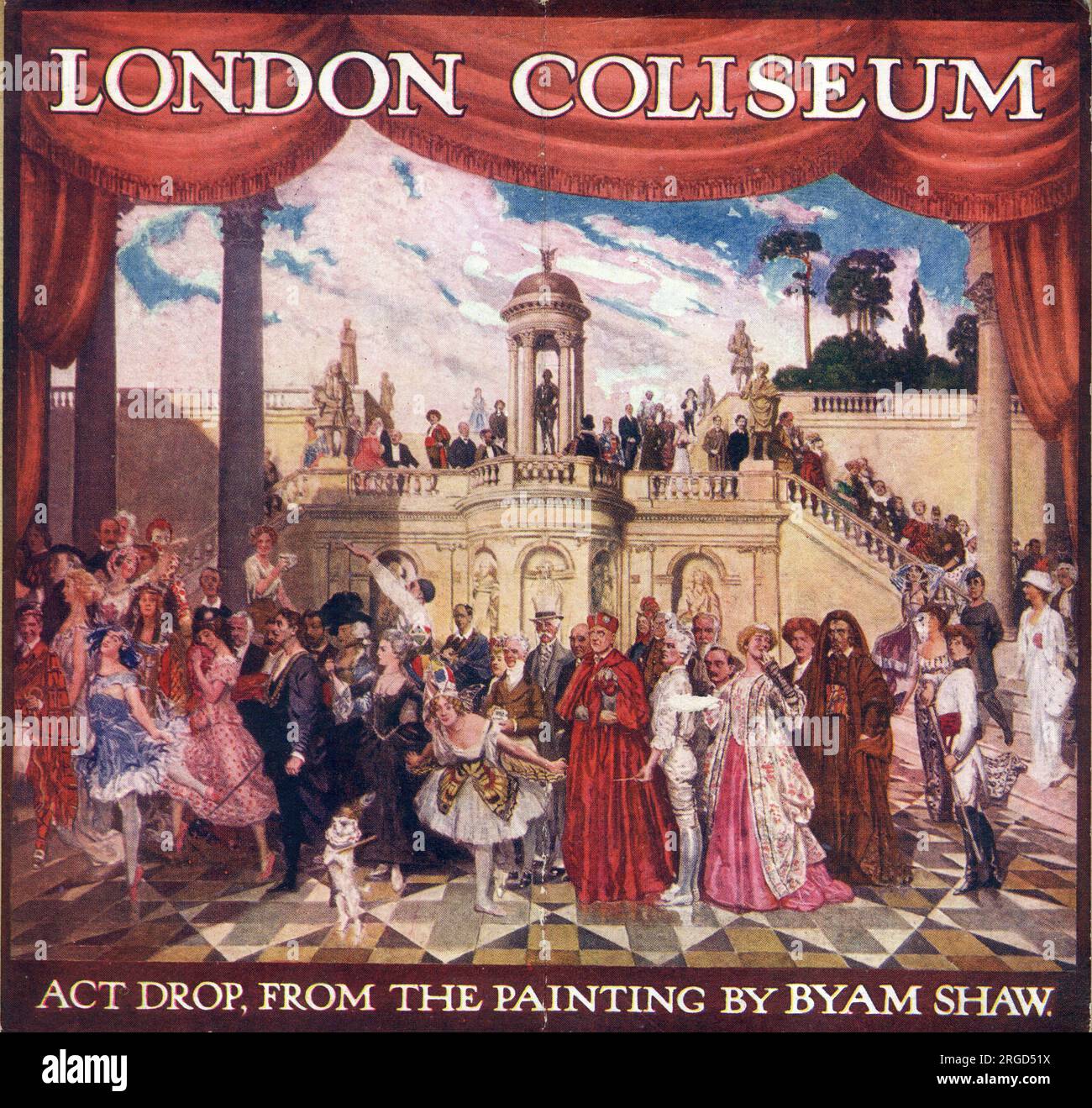 London Coliseum Theatre Act Drop painted by Byam Shaw Stock Photo - Alamy