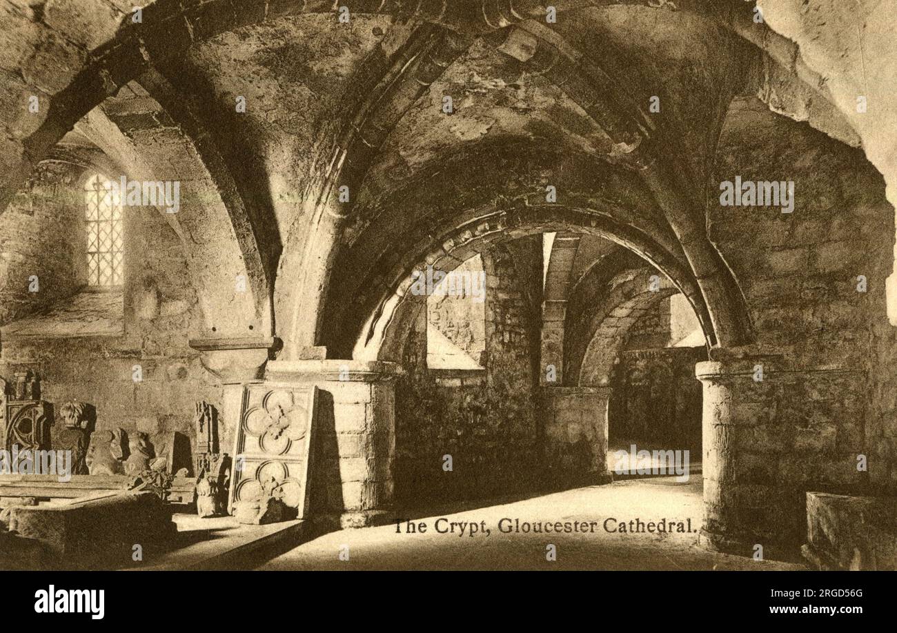 The Crypt, Gloucester Cathedral, Gloucestershire Stock Photo - Alamy