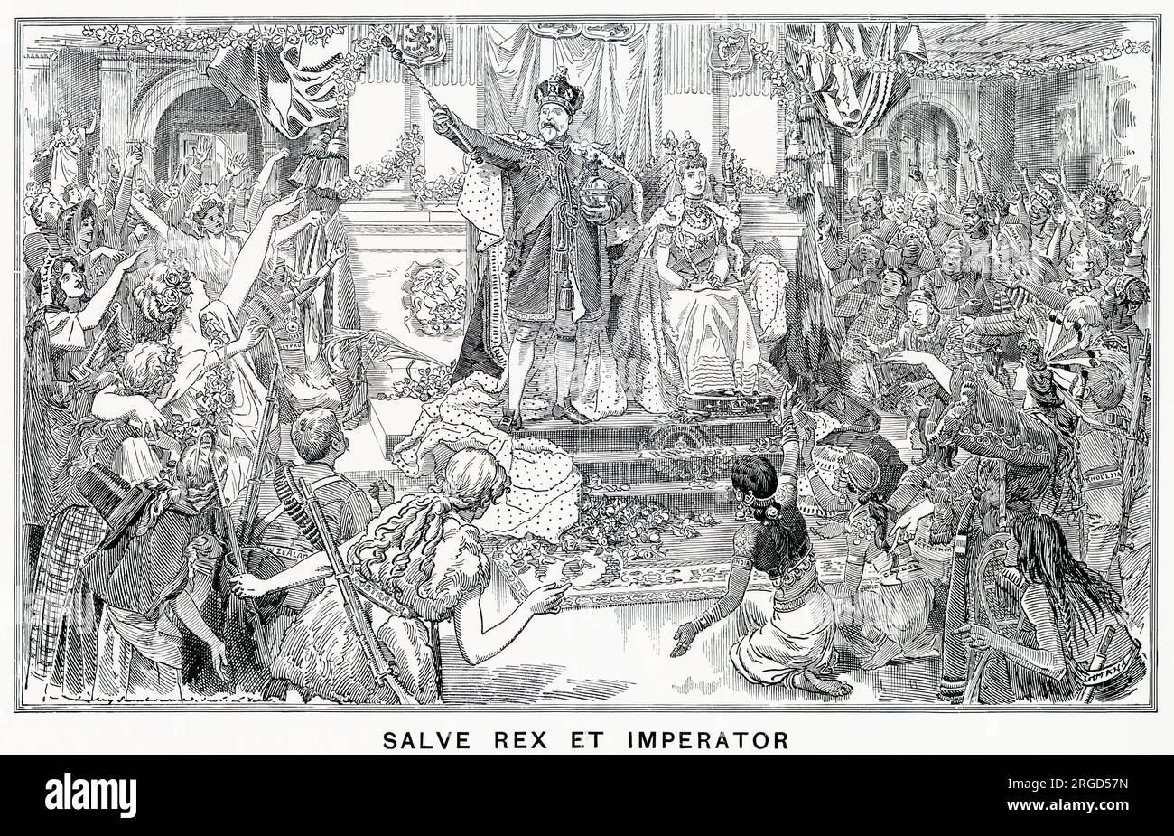 Cartoon by Linley Sambourne, depicting King Edward VII and Alexandra of ...