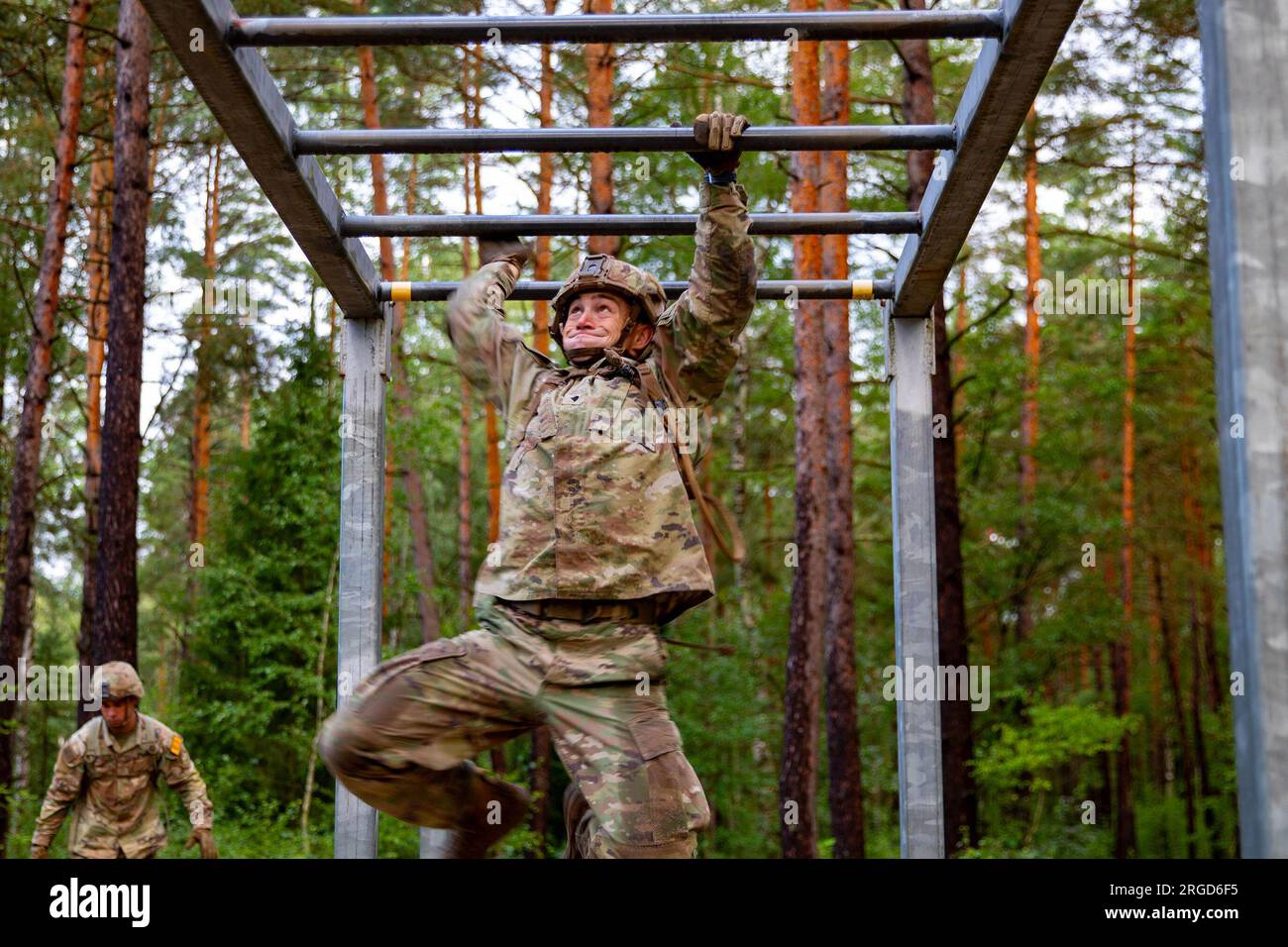 Germany. 3rd Aug, 2023. Spc. Andrew Groft assigned to 4th Squadron, 2nd ...