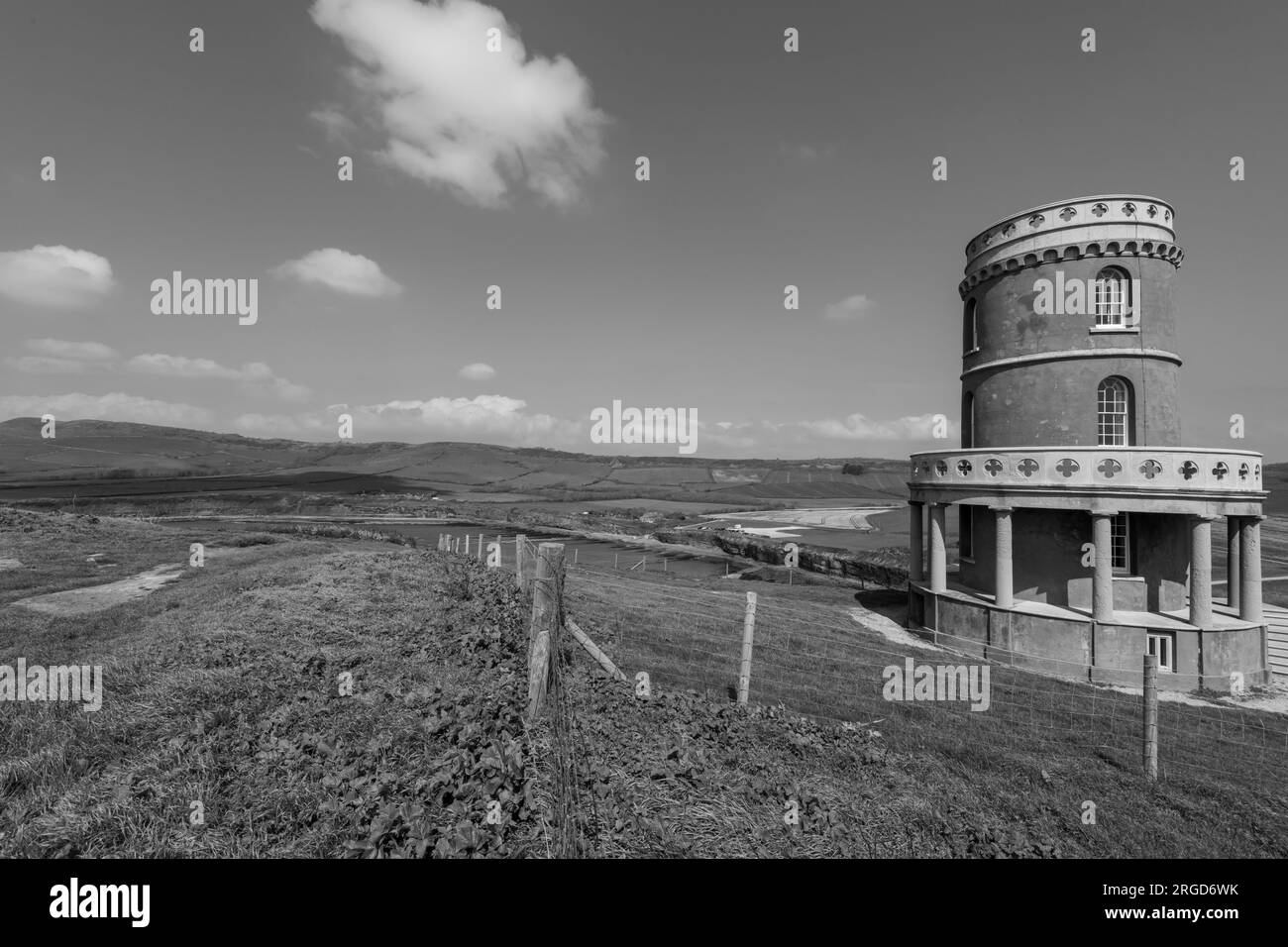 Clavell Tower overlooking Kimmeridge Bay in Dorset Stock Photo - Alamy