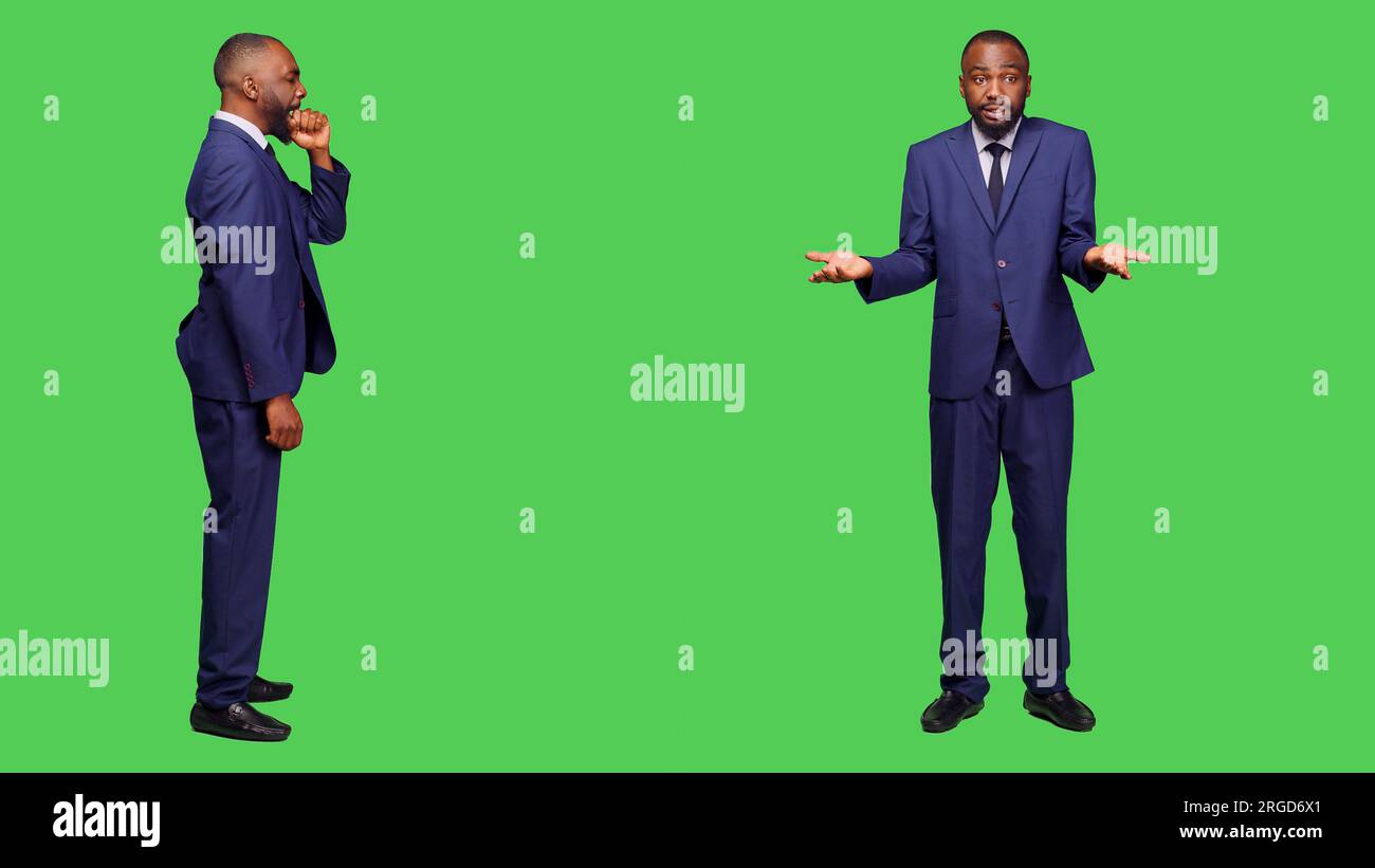 Angry businessman on chroma key hi-res stock photography and images - Alamy