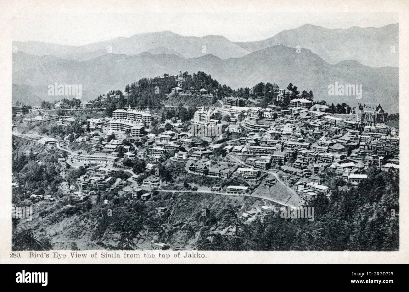Bird's Eye View - Simla, India Stock Photo - Alamy