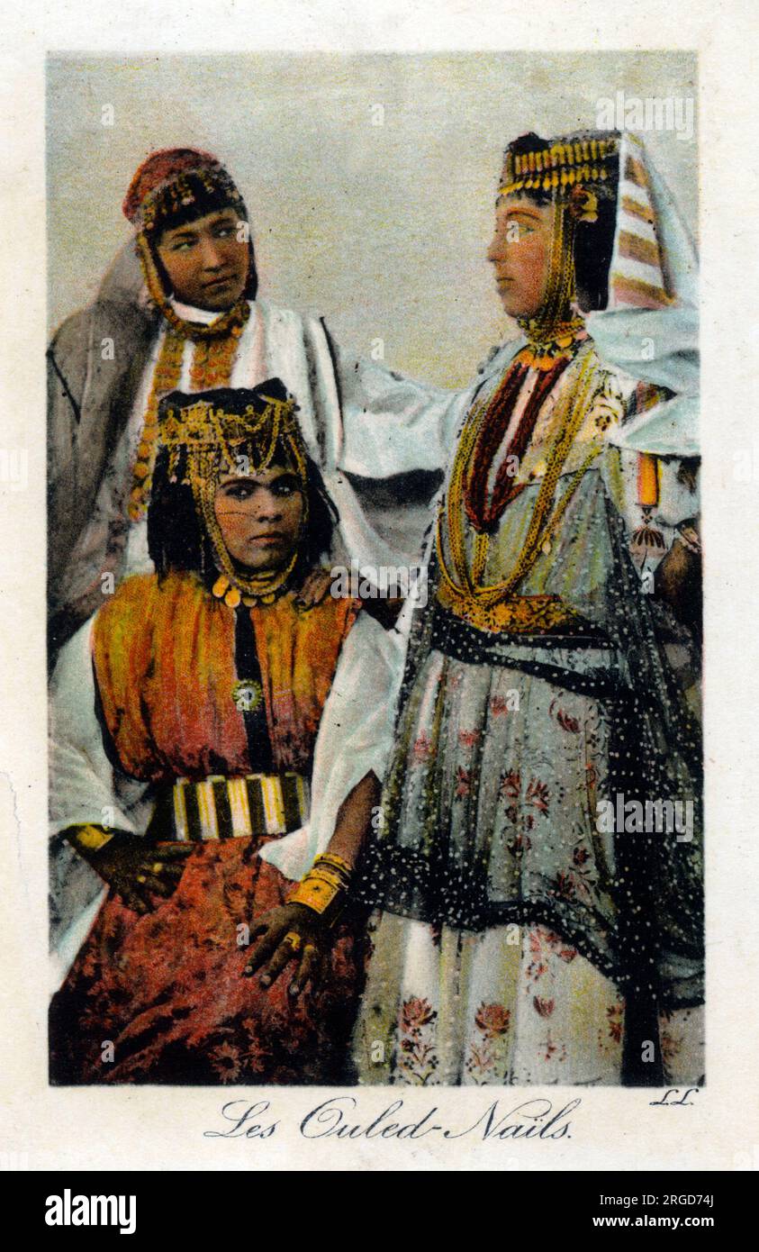 Women from the tribe of Ouled Nail in Southern Algeria in their very ...