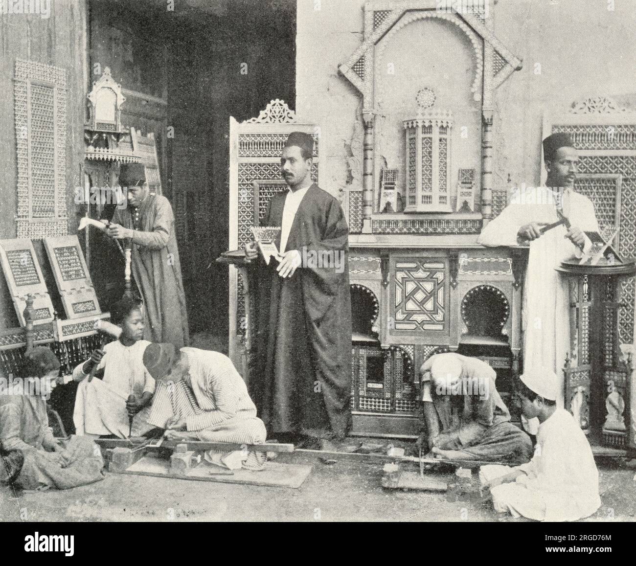 A Mushrebieth Workshop, Cairo Egypt Stock Photo - Alamy