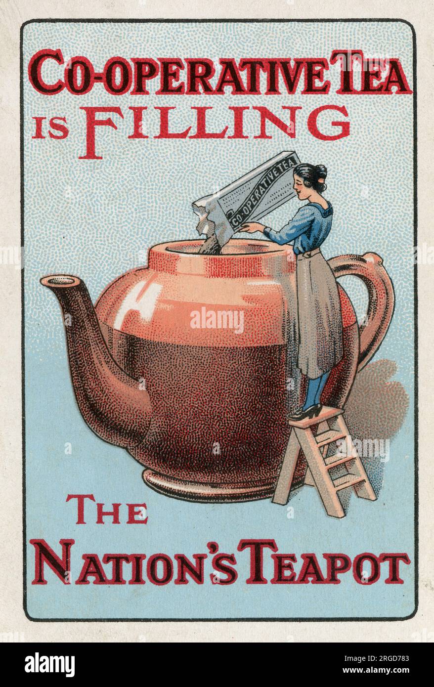 Advert, Co-Operative Tea is filling the Nation's Teapot Stock Photo - Alamy