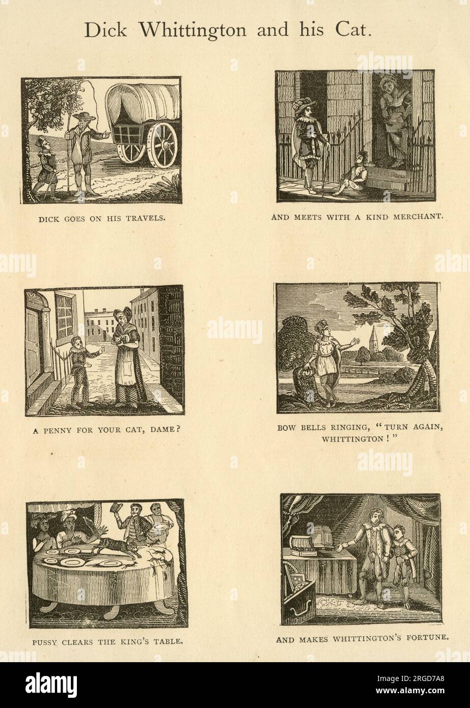 Dick Whittington and His Cat, pantomime - six scenes Stock Photo - Alamy