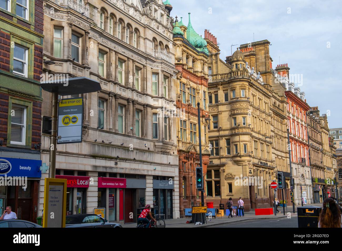 Historic commercial building on Castle Street in city center of ...