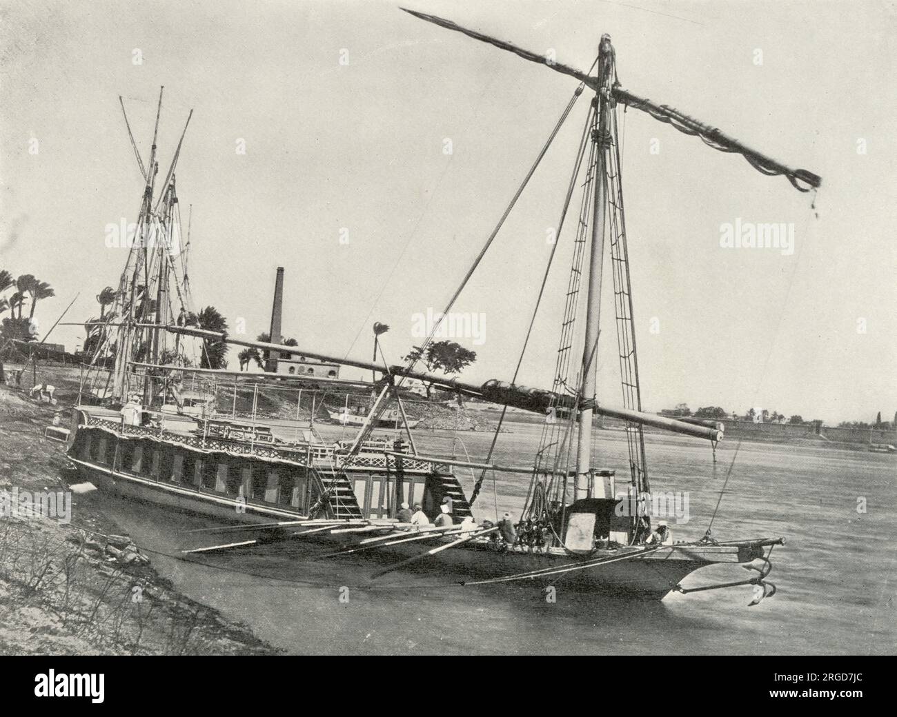 Thomas Cook's Dahabeah boat on the River Nile, Egypt Stock Photo - Alamy