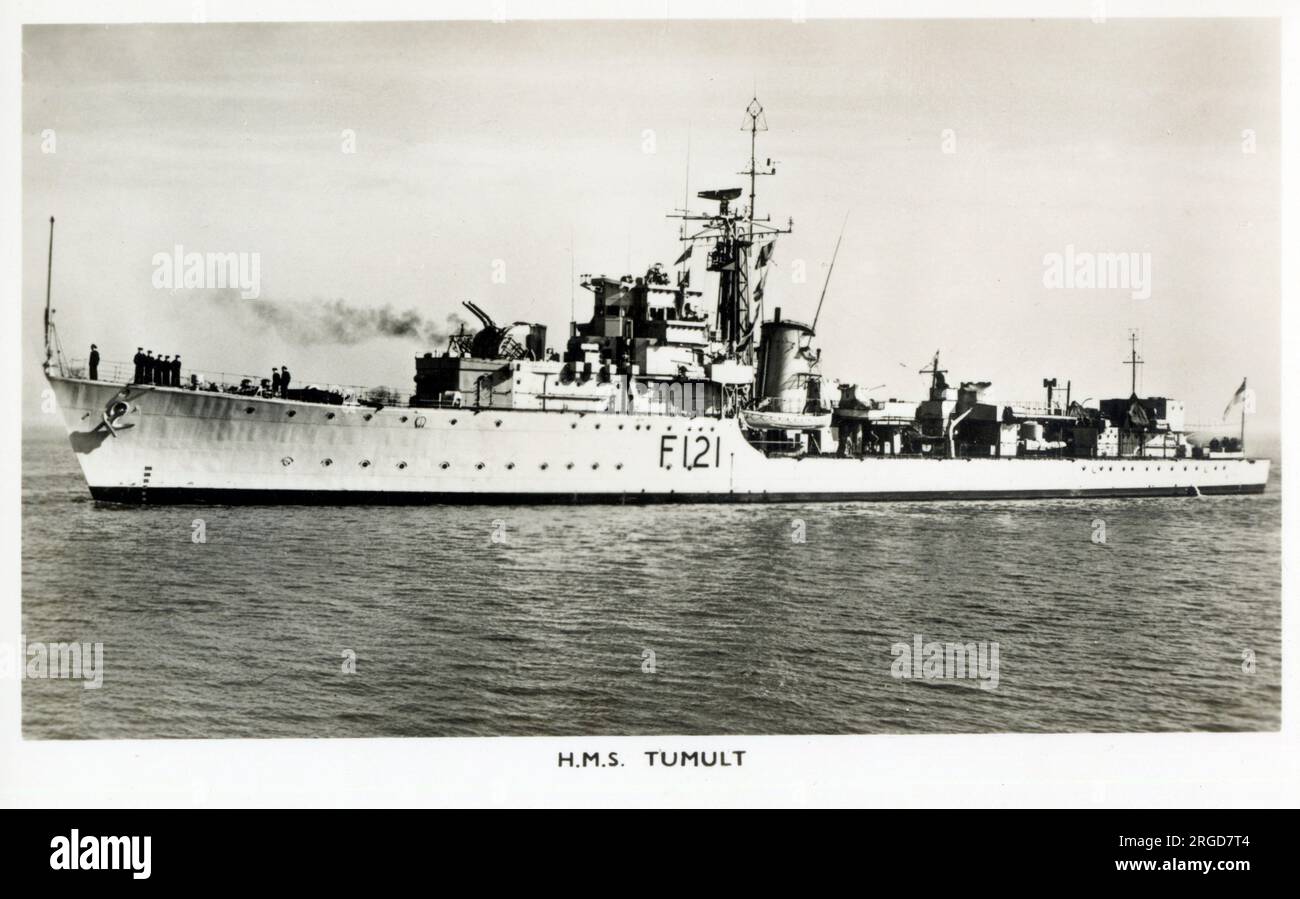 H.M.S. Tumult (F121) - Type 16 fast anti-submarine frigate ...