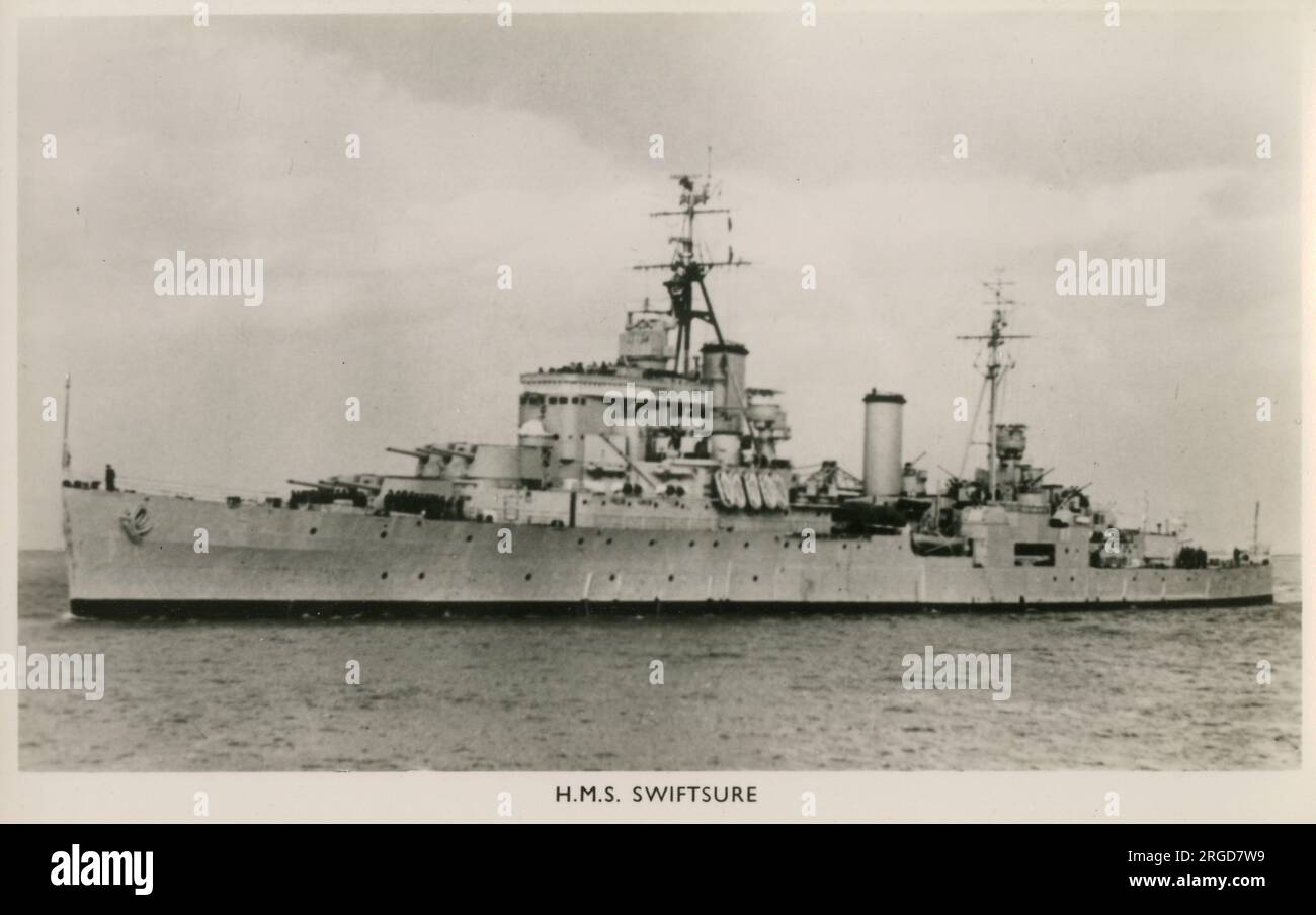HMS Swiftsure - Minotaur-class light cruiser - commissioned in 1944 ...