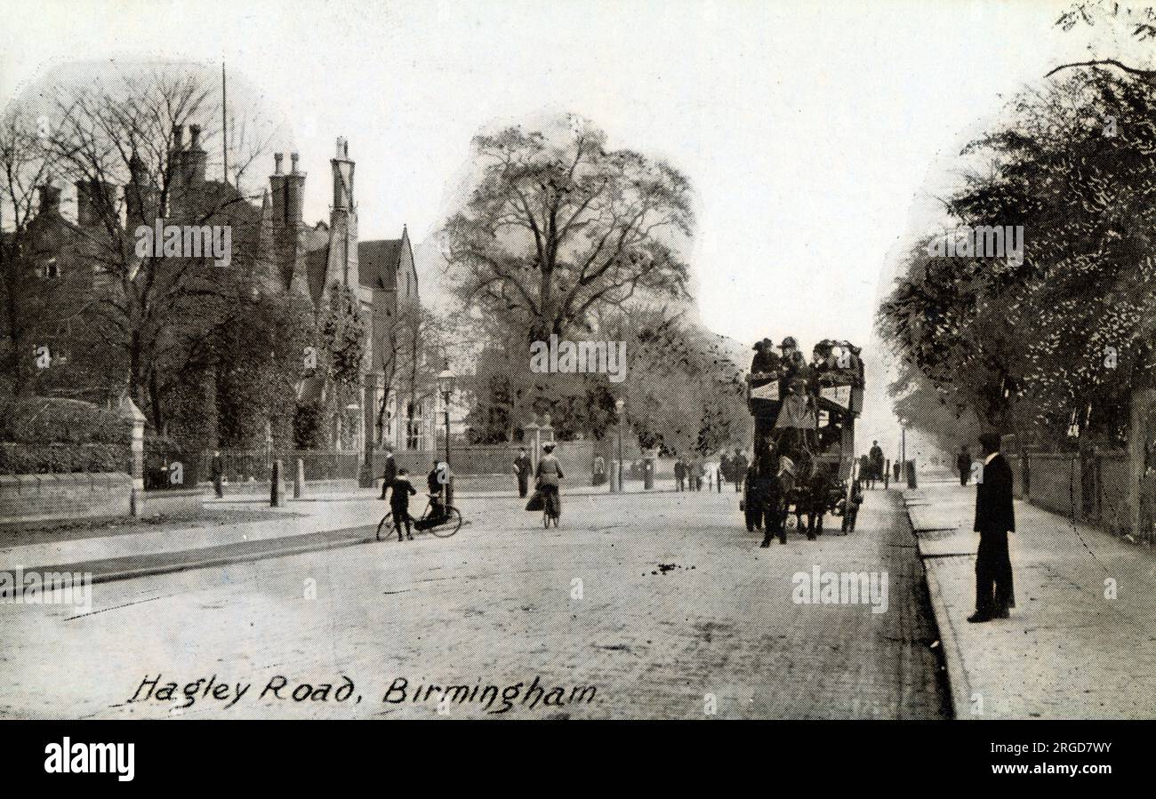 Hagley Road, Edgbaston, Birmingham - Plough and Harrow Hotel on left ...