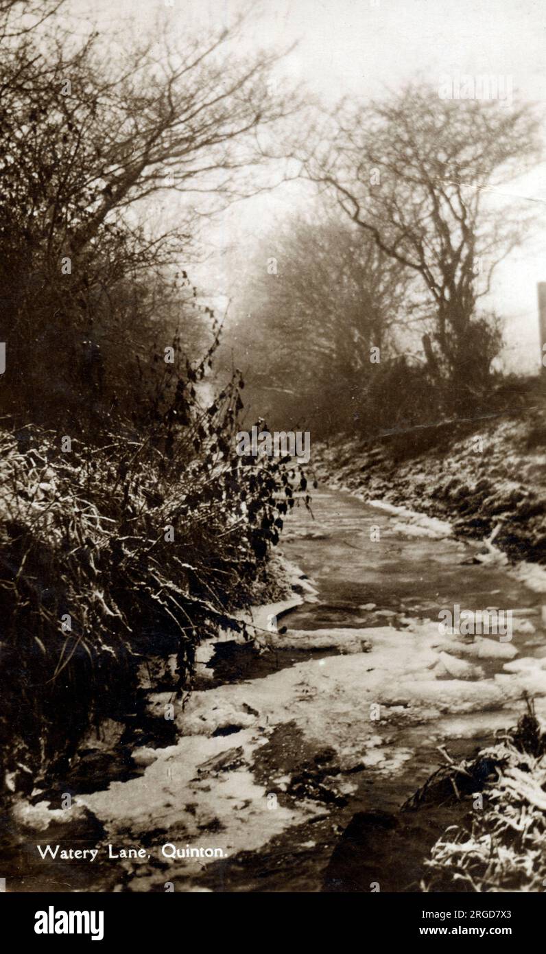 Watery Lane, Quinton - Moor Street, Birmingham - Wintery scene Stock ...