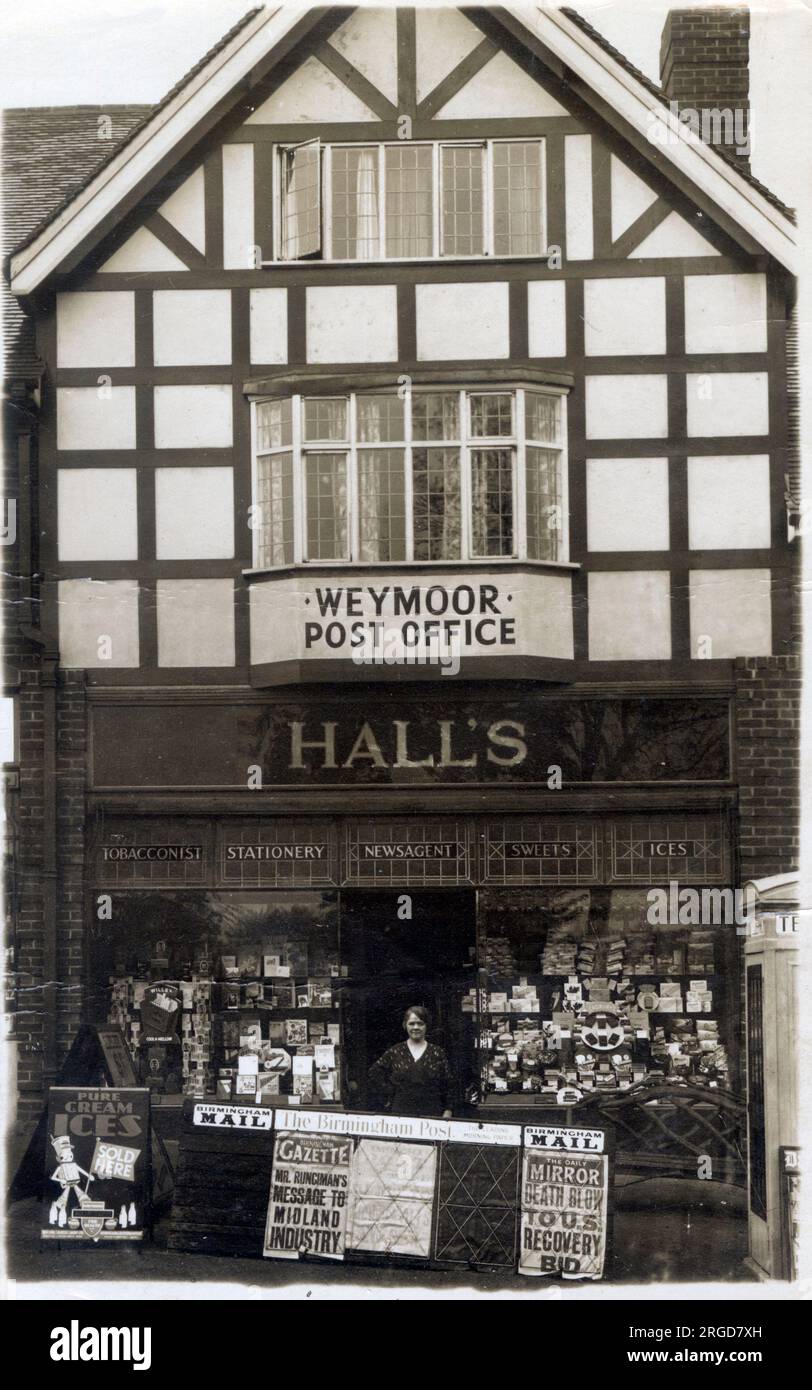 Weymoor Post Office and Hall's Newsagents Shop, Harborne, south-west ...