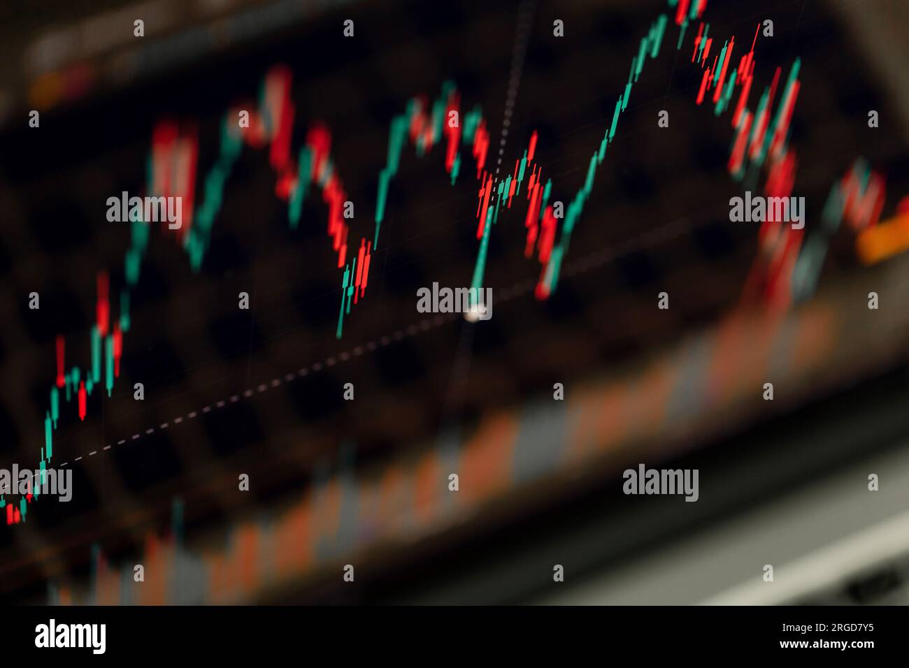Laptop candlestick pattern chart hi-res stock photography and images ...