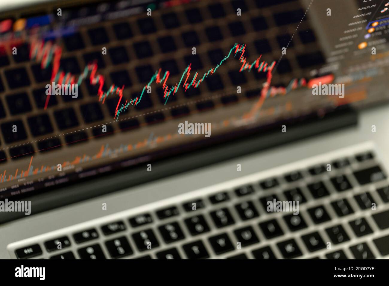 Stock market screen chart hi-res stock photography and images - Alamy