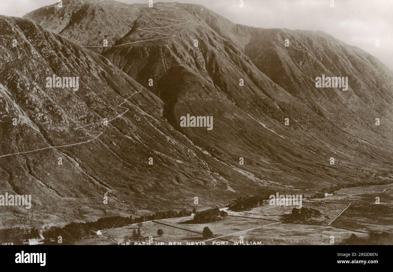 Path up Ben Nevis, Fort William, Scotland Stock Photo - Alamy