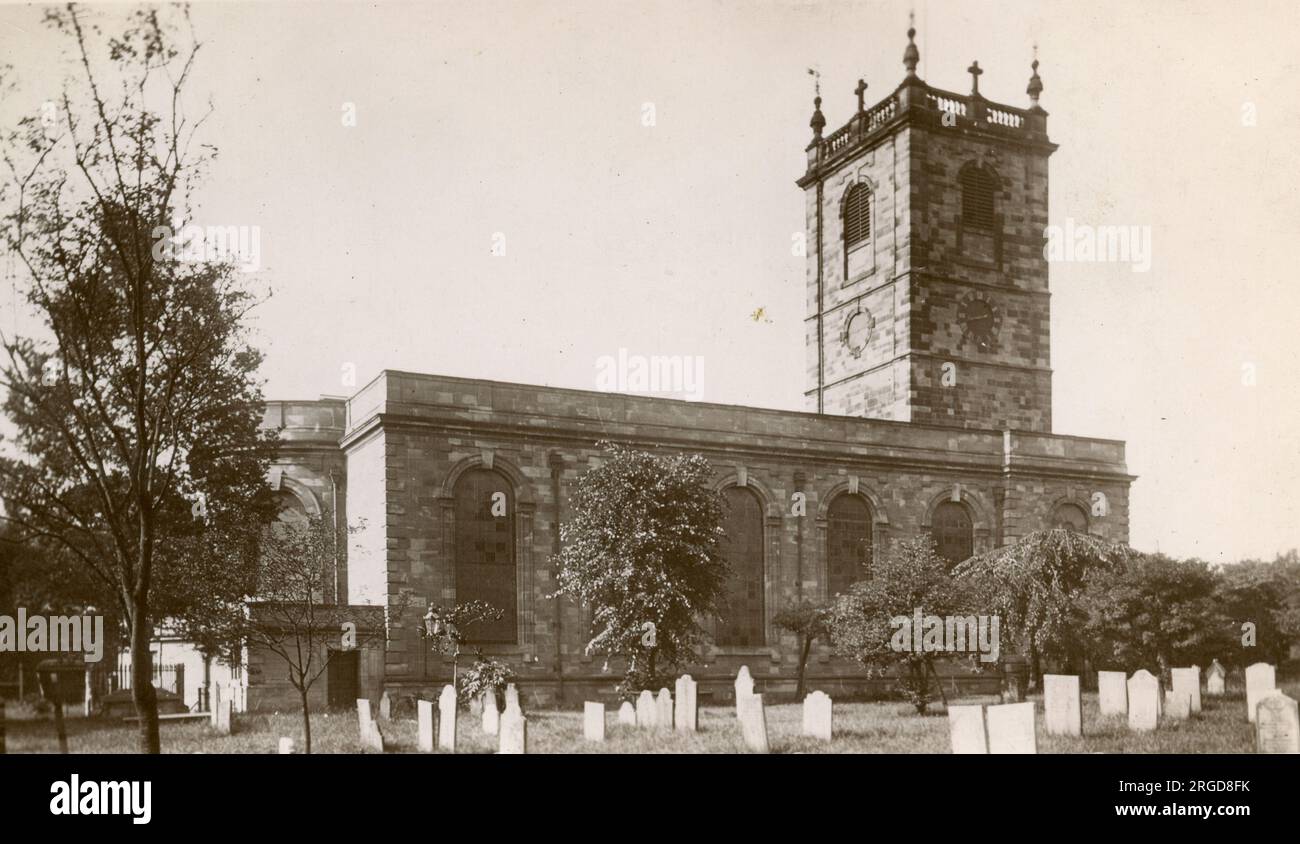 Parish Church, Burton-on-Trent, Staffordshire - Kingsway Real Photo ...