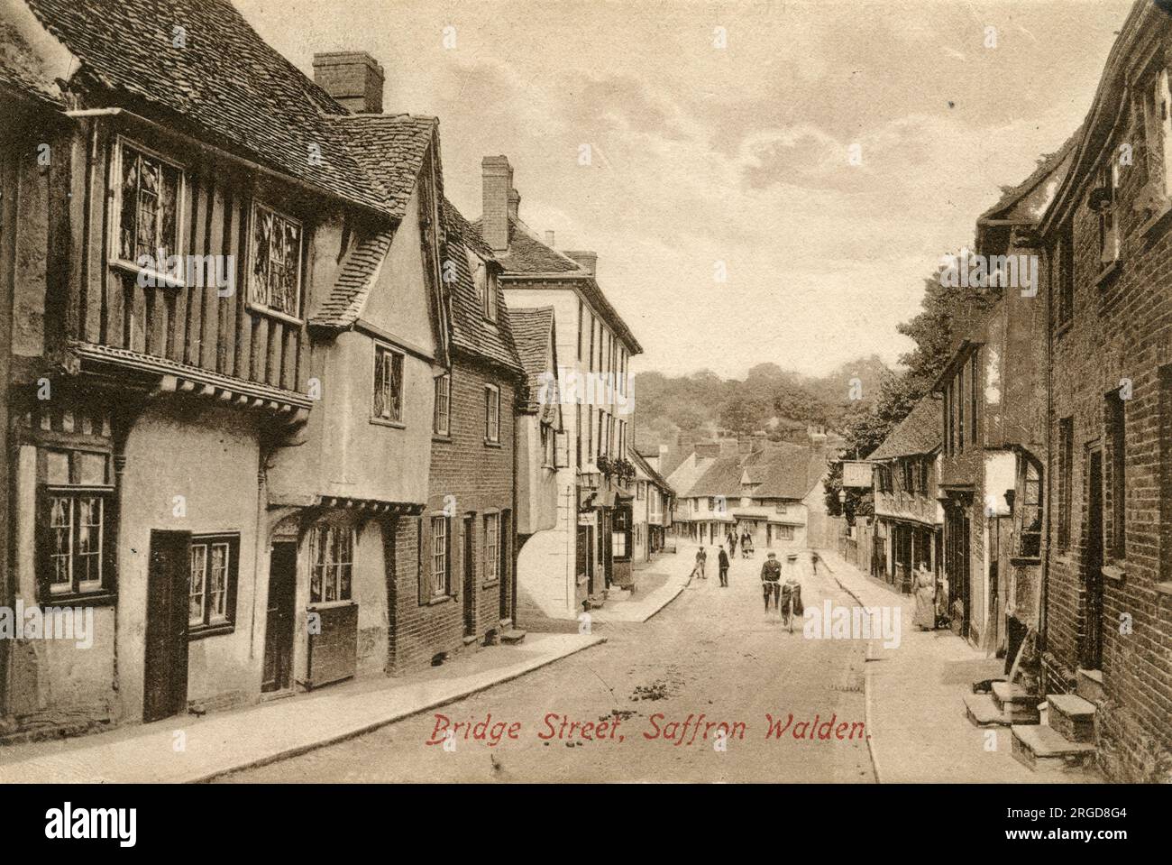 Bridge Street, Saffron Walden, Essex - postcard published W. Thompson ...