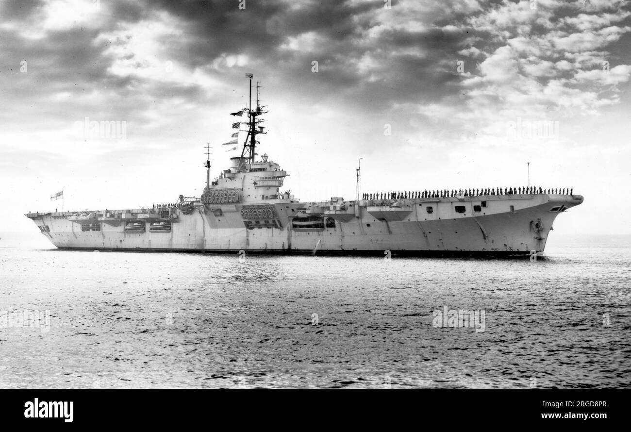 Royal Navy - HMS Vengeance R71, a Colossus-class light aircraft carrier ...