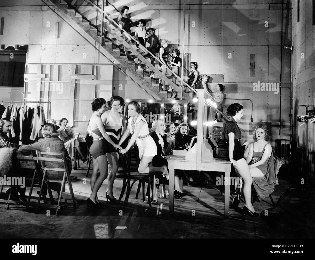 Large Set Production, on-set of the Film, "Stage Struck", Warner Bros ...