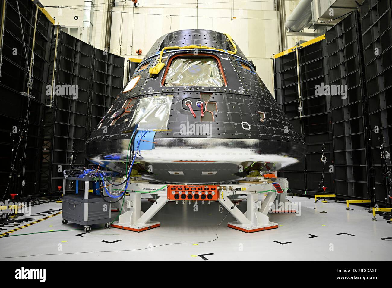 NASA's Artemis II Orion Spacecraft sits in the Operations and Checkout ...