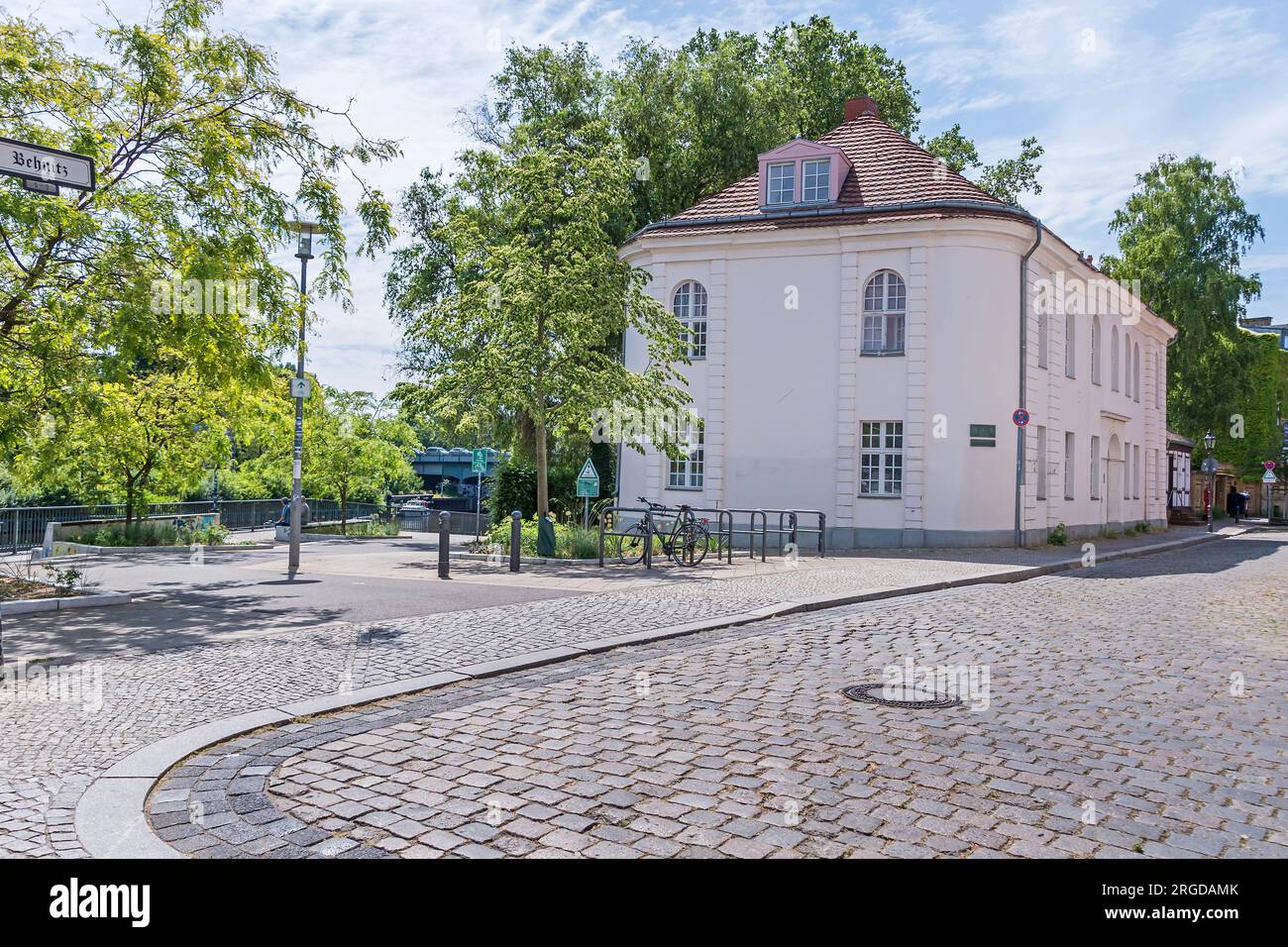 Berlin, Germany - June 13, 2023: The street Kolk located on the former ...