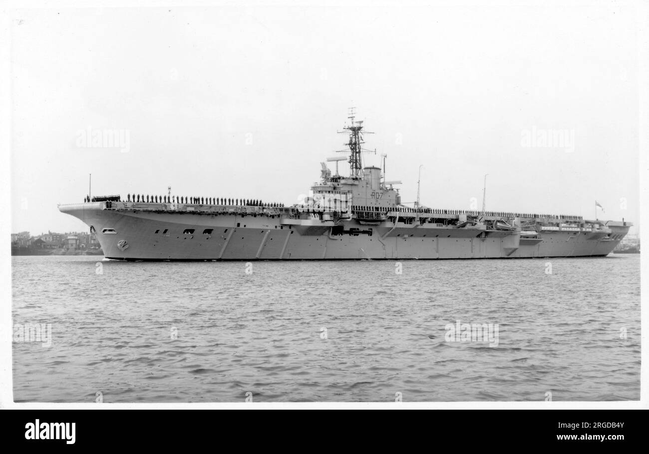 Royal Navy - HMS Albion R07, a Centaur-class aircraft carrier Stock ...