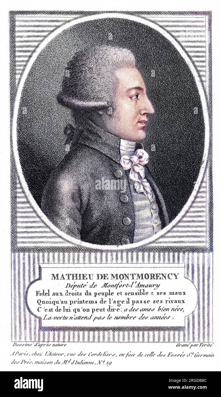 MATHIEU DE MONTMORENCY French military commander in America and deputy ...