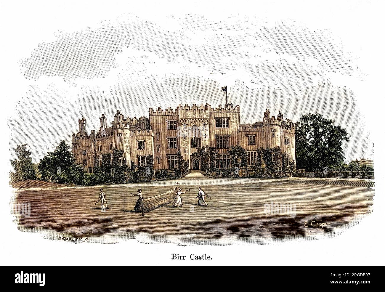 Birr Castle, Parsonstown, Ireland, seat of the earl of Rosse and ...