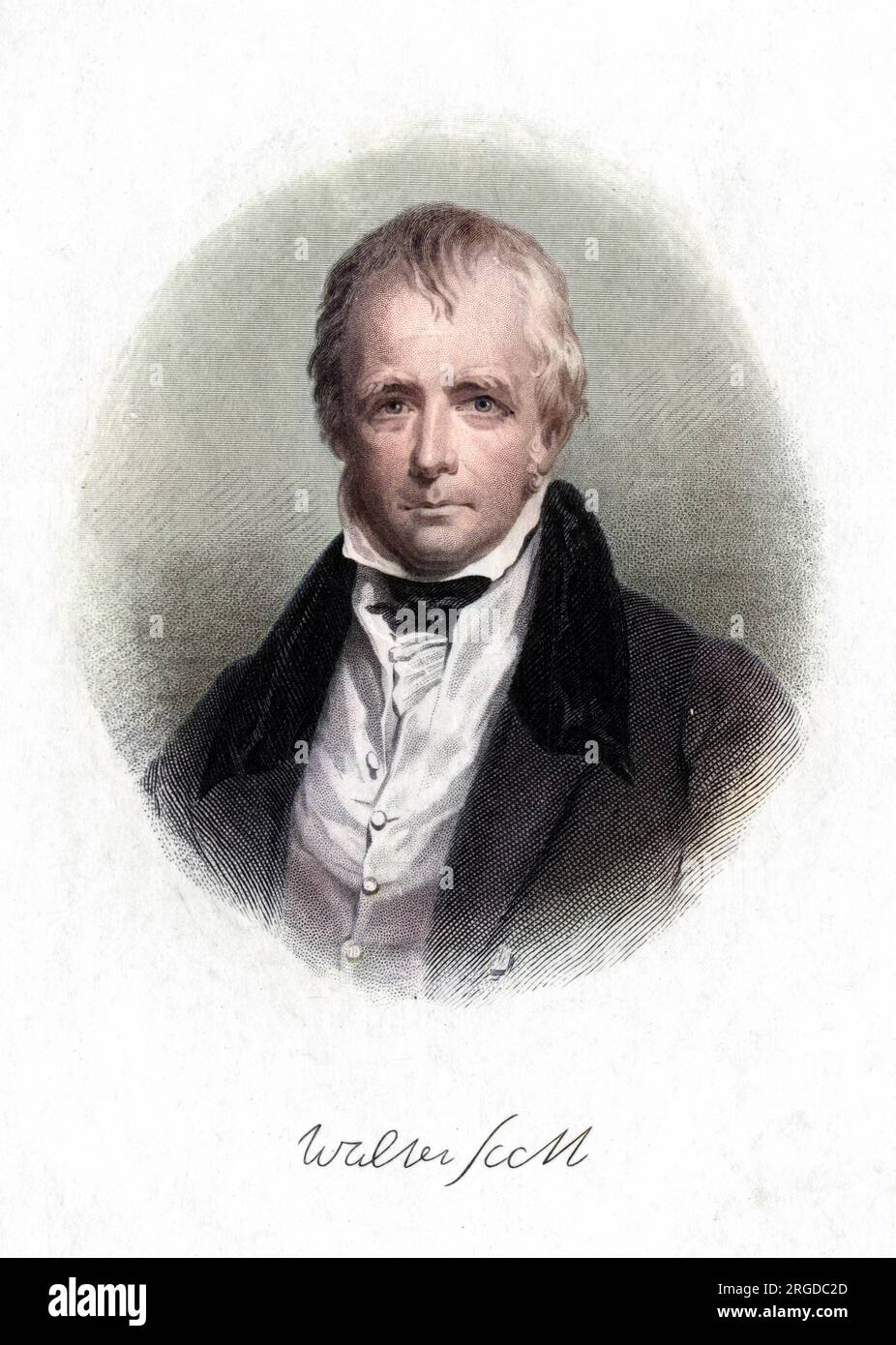 SIR WALTER SCOTT with his autograph Stock Photo - Alamy