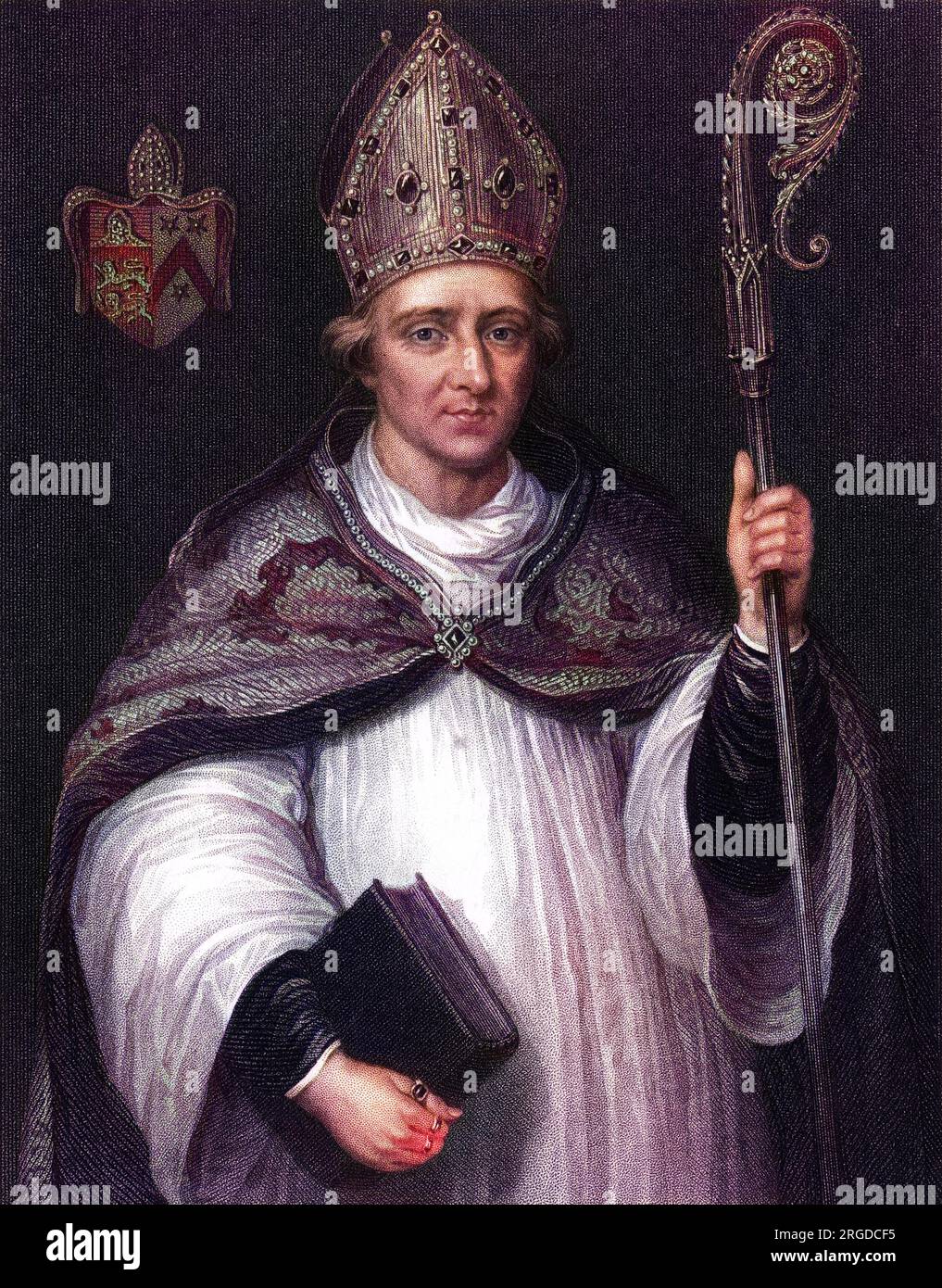 MILES SMITH English churchman, bishop of Gloucester, depicted in his ...