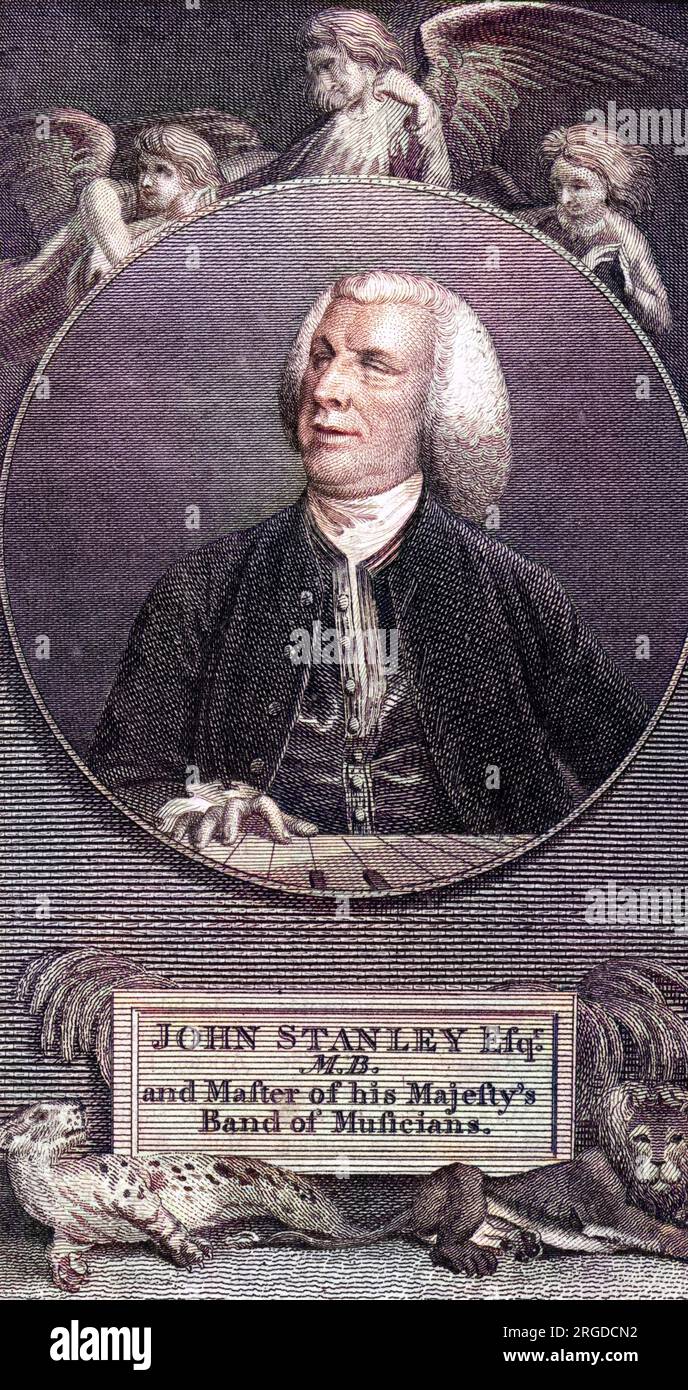 JOHN STANLEY musician, master of His Majesty's Band of Musicians Stock ...