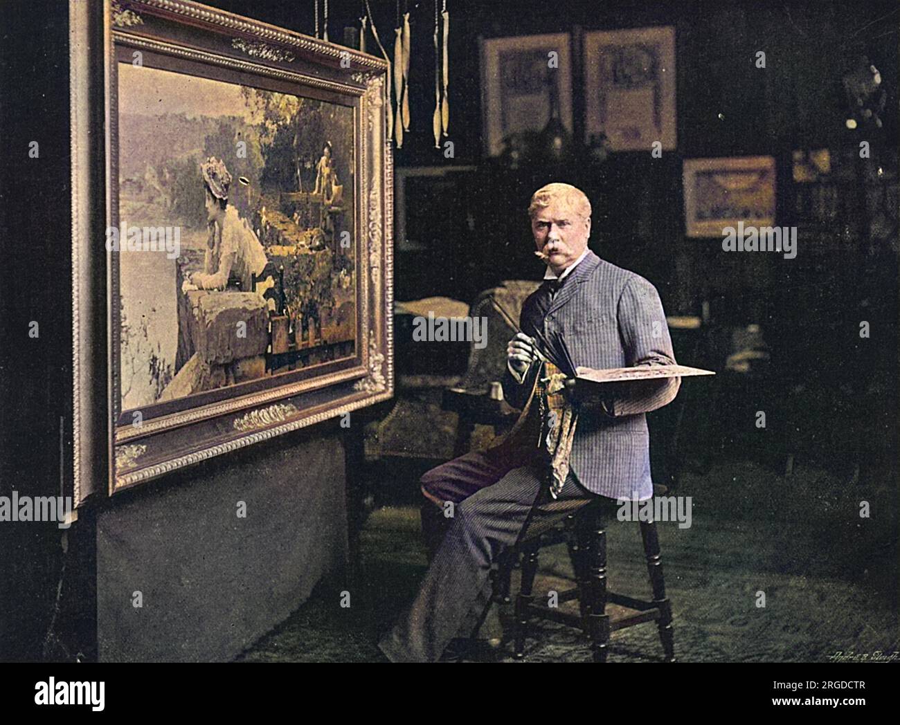 Artist with their work hi-res stock photography and images - Alamy